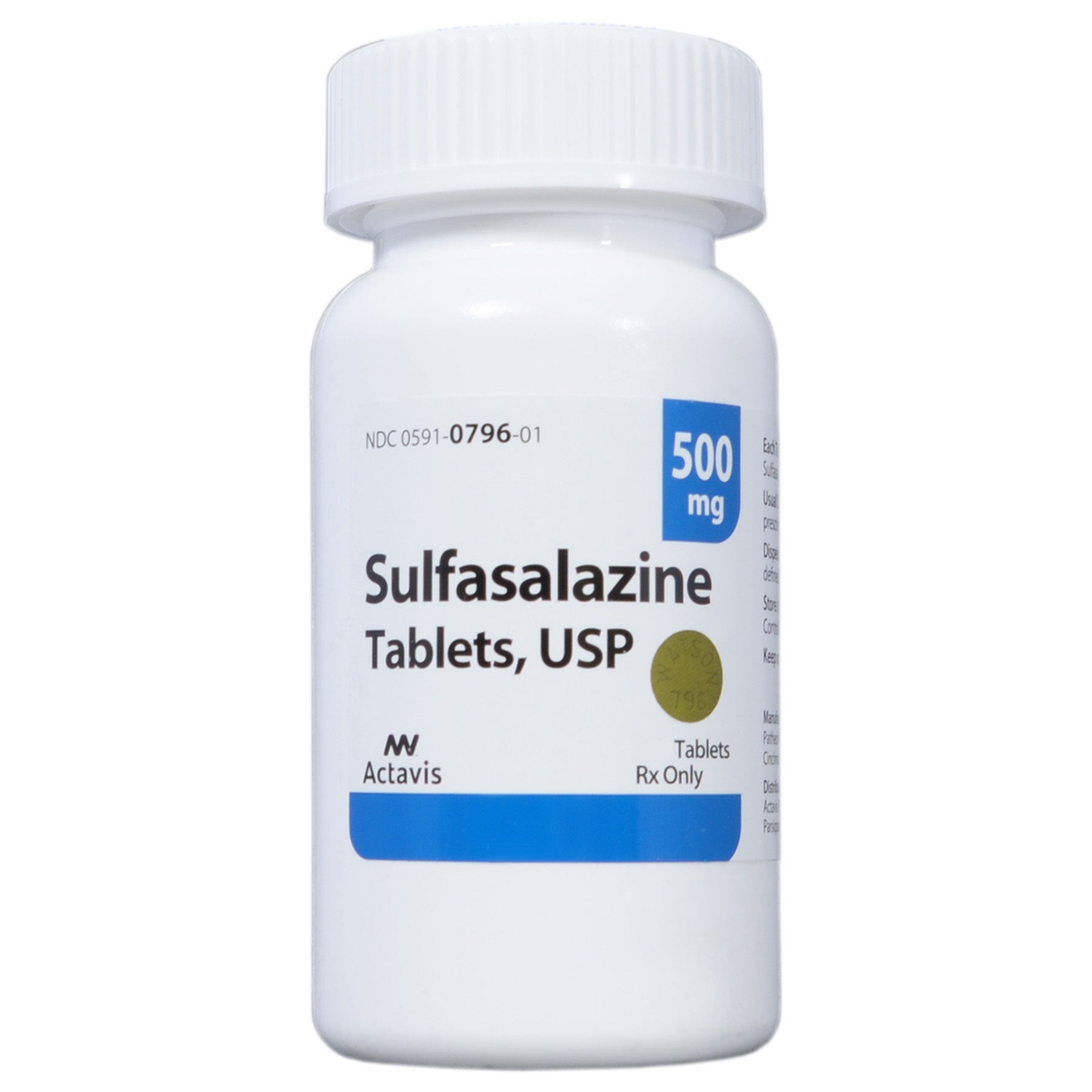 Sulfasalazine 500mg 100 Tablets