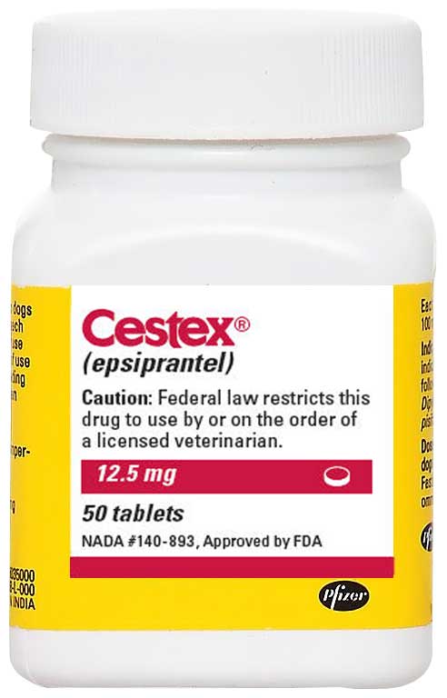Cestex (Epsiprantel) 12.5mg 50 Tablets